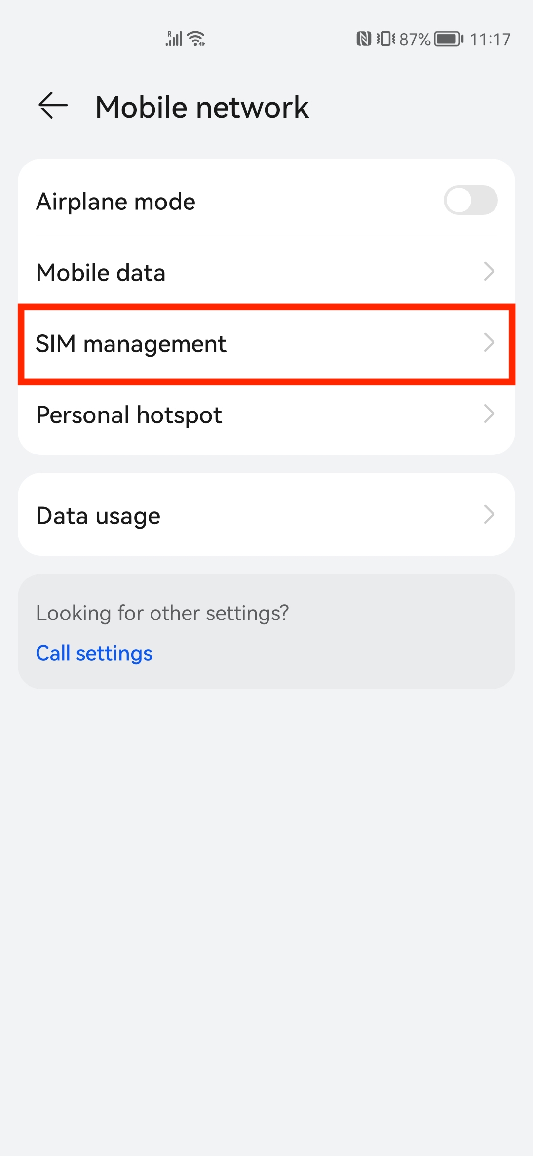 Deinstallation einer eSIM von einem Huawei-Gerät – SWISS eSIM by Breeze
