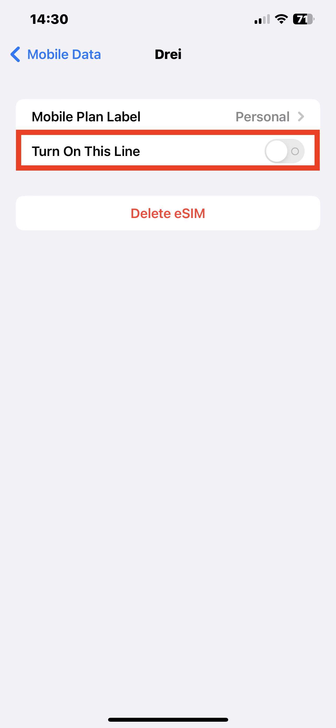 Hoe een eSIM aan- en uit te schakelen op de iPhone – SWISS eSIM by Breeze